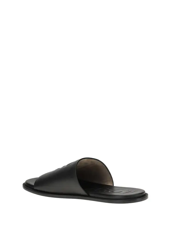 Loewe Slide Anagram Flex Sandals - Black