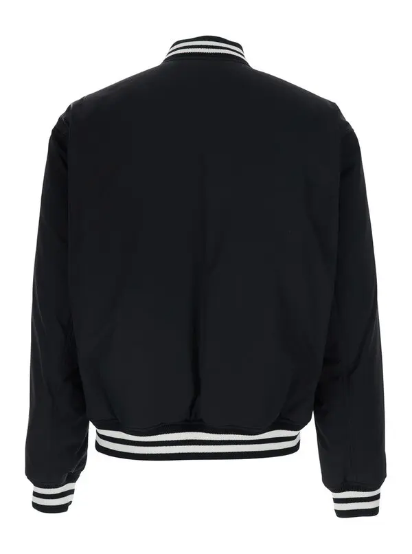 Gucci Black Reversible Tech Fabric Bomber Jacket - Multicolor