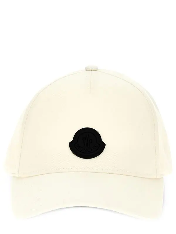 Moncler Baseball Cap With Logo - Cream