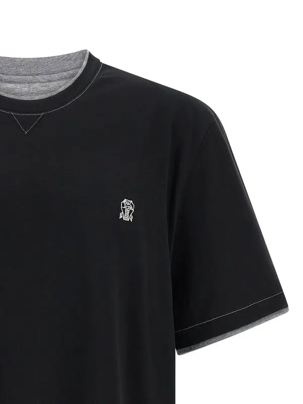 Brunello Cucinelli Double Layer T-shirt