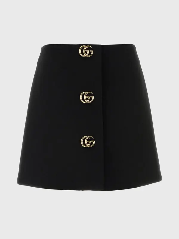 Gucci A-line Skirt With Double G Detail