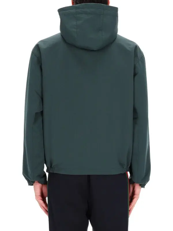 Gucci Zip-up Hooded Jacket With Logo Detail