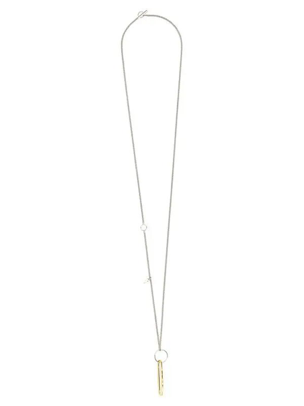 JIL SANDER 601 Chain Necklace With Pearl And Pendant - Gold