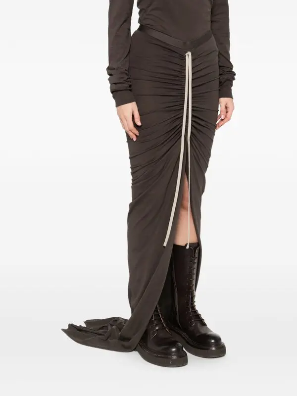 Moncler Rick Owens Cotton Long Skirt - Multicolor