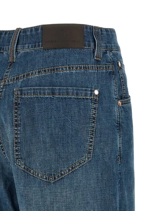 Brunello Cucinelli Wide Leg Jeans - Blue