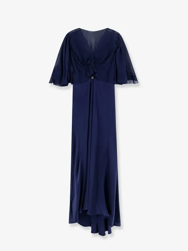 Alberta Ferretti Long Voile Dress - Multicolor