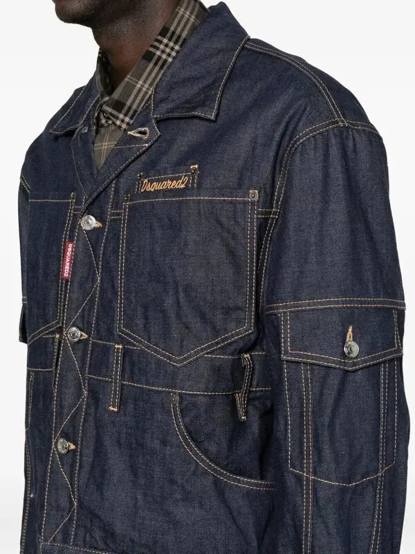 Dsquared2 Denim Jacket With Paneled Design