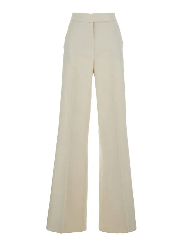 Max Mara High-waisted Linen Pants - Multicolor