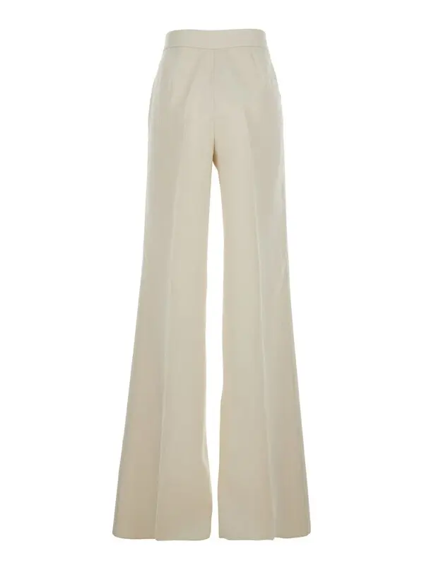 Max Mara High-waisted Linen Pants - Multicolor