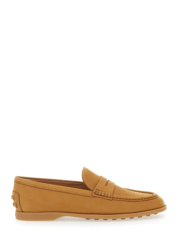TOD'S Suede Loafers With Half Horsebit Detail
