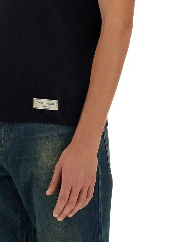 Balmain Merino Wool Polo Shirt