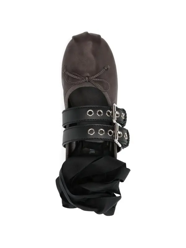 Miu Miu Ballet Flats With Buckled Straps - Multicolor