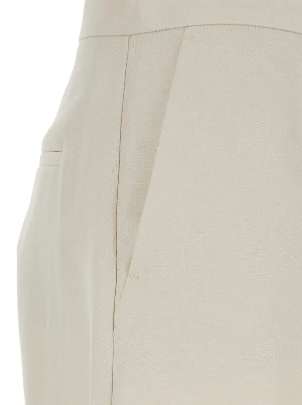 Max Mara Wide-leg Linen Bermuda Shorts - Multicolor