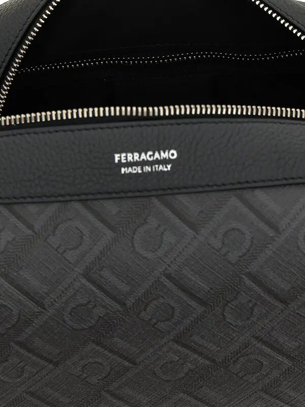 FERRAGAMO Monogram" Coated Fabric Dopp Kit