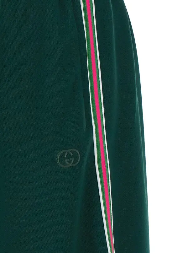 Gucci Tech Fabric Pants With Stripe Detail