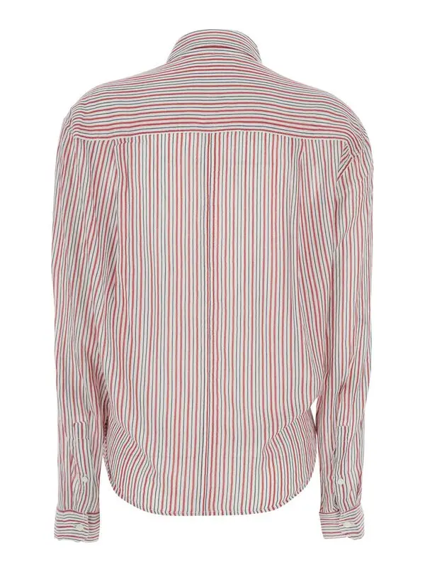 Isabel Marant Étoile Cotton Striped Shirt With Front Bow Detail - Multicolor