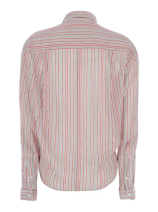 Isabel Marant Étoile Cotton Striped Shirt With Front Bow Detail