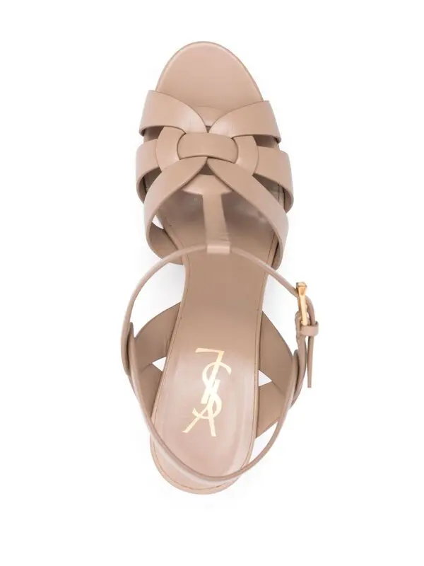 Saint Laurent Tribute Leather Sandals - Multicolor