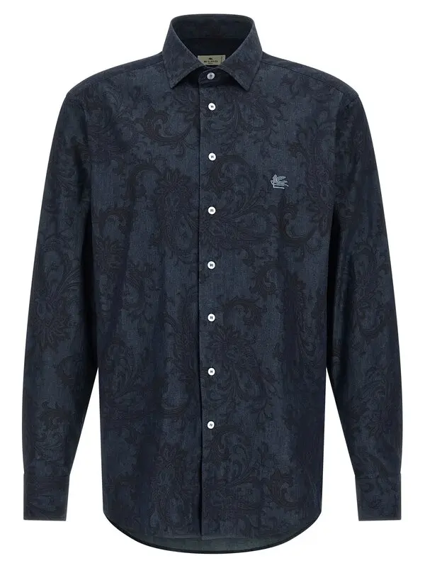 Etro Paisley Ramage' Shirt - Blue