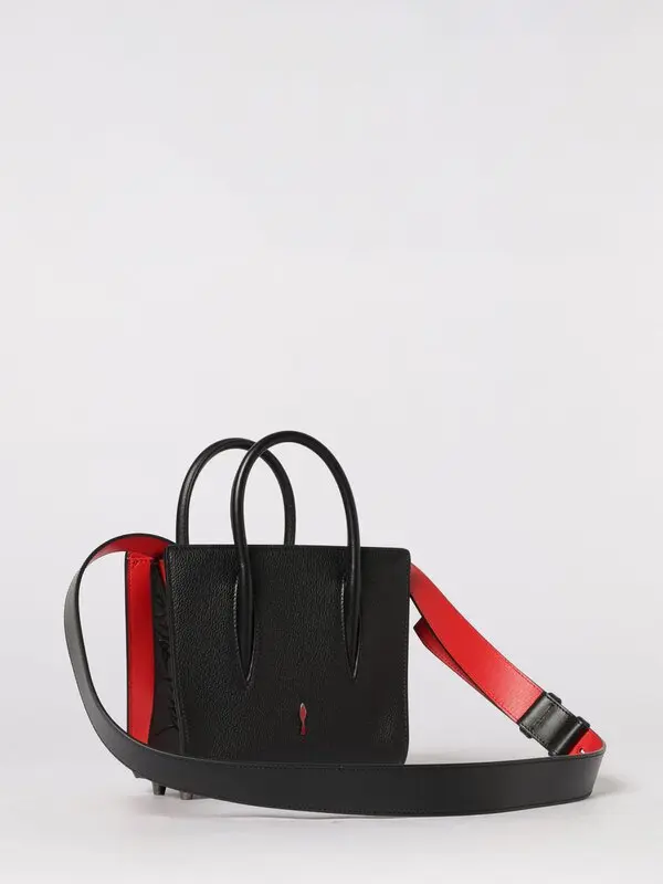 CHRISTIAN LOUBOUTIN Embellished Calf Leather Handbag - Black
