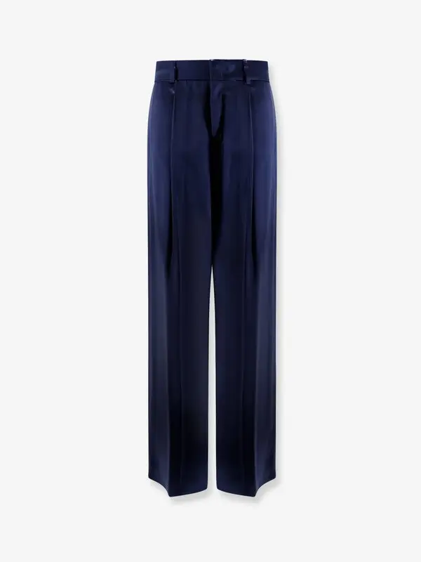 Alberta Ferretti Wide Leg Satin Trousers