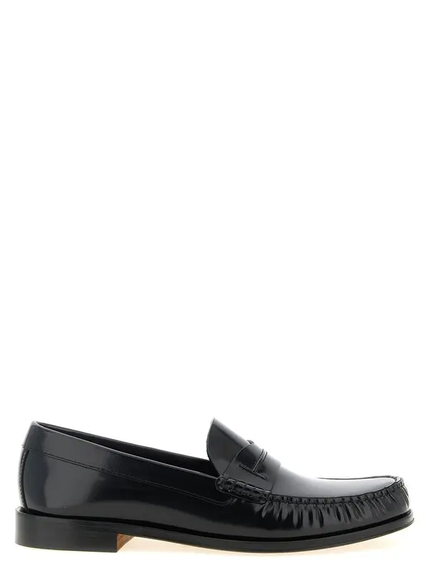 TOM FORD Shiny Leather Loafers With Moc Toe