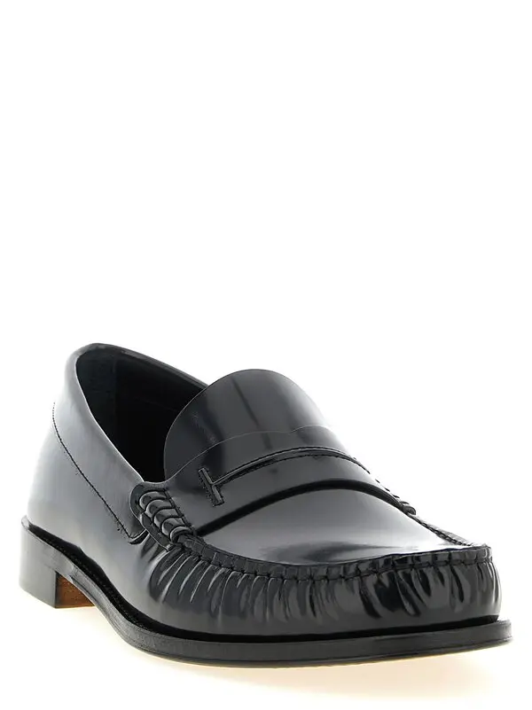 TOM FORD Shiny Leather Loafers With Moc Toe