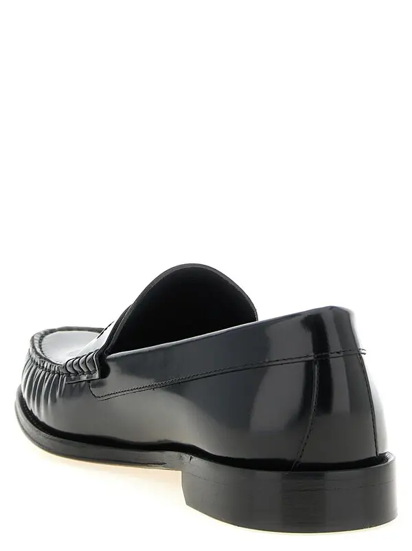 TOM FORD Shiny Leather Loafers With Moc Toe