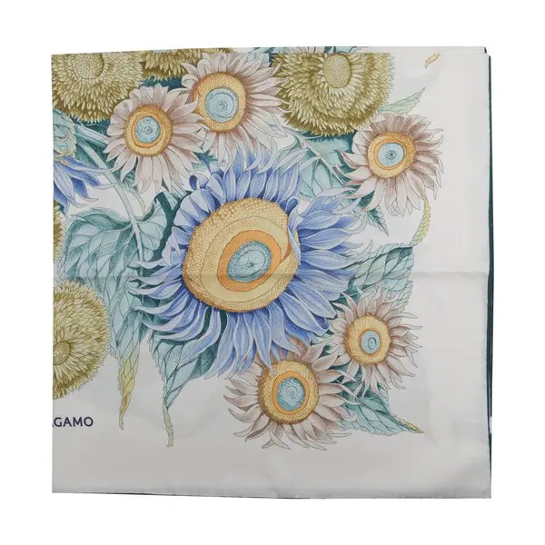 FERRAGAMO Girasoli Printed Silk Foulard - Multicolor