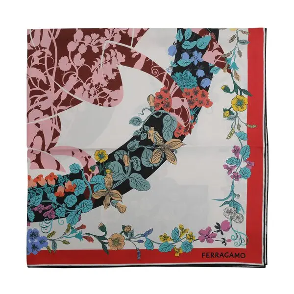 FERRAGAMO Pegaso Printed Silk Foulard - Multicolor