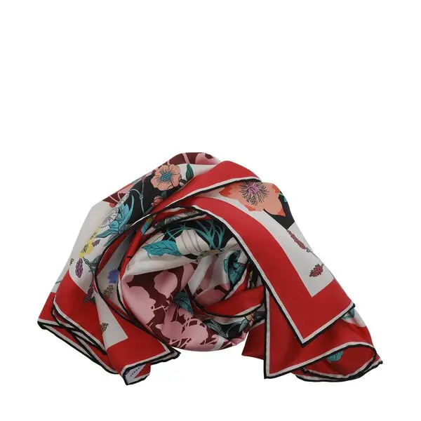 FERRAGAMO Pegaso Printed Silk Foulard