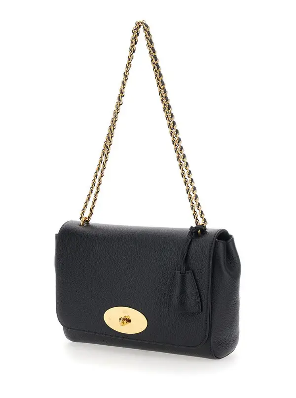 Mulberry Medium Lily" Shoulder Bag With Leather Plate - Multicolor