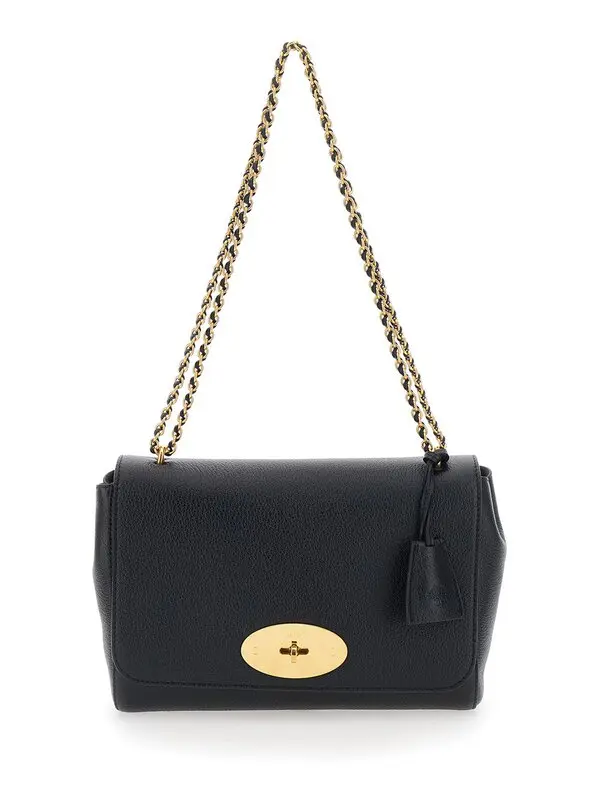 Mulberry Medium Lily" Shoulder Bag With Leather Plate - Multicolor