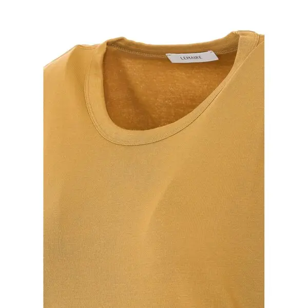 LEMAIRE Ribbed Scoop Neck T-shirt - Yellow