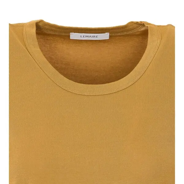LEMAIRE Ribbed Scoop Neck T-shirt - Yellow
