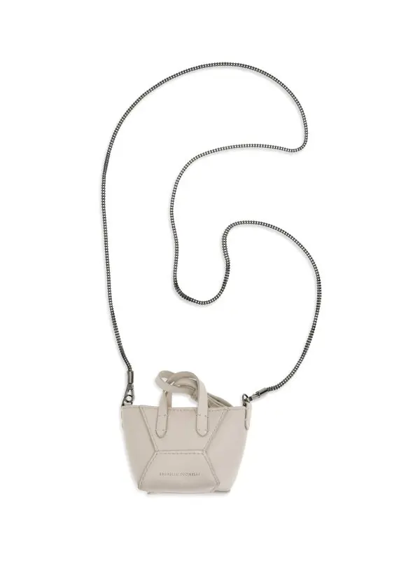 Brunello Cucinelli Raffia Clutch With Buckle Detail - Cream
