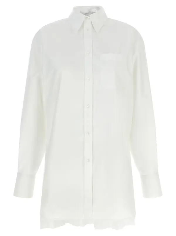 Sportmax Cotton Blend Shirt With Chain Detail - White