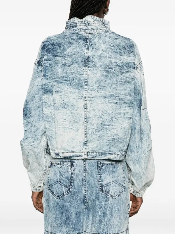 Isabel Marant Étoile Plume Acid Wash Denim Jacket - Multicolor