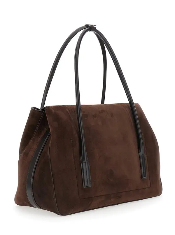 TOM FORD Suede Shoulder Bag With Padlock Detail - Multicolor