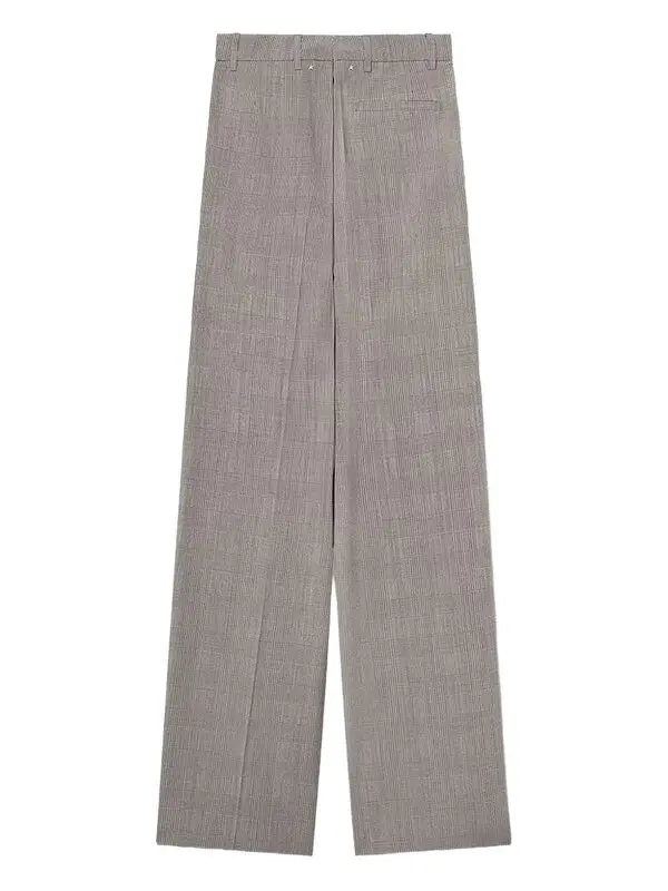 GOLDEN GOOSE Pleated Wool Trousers With All-over Pattern
