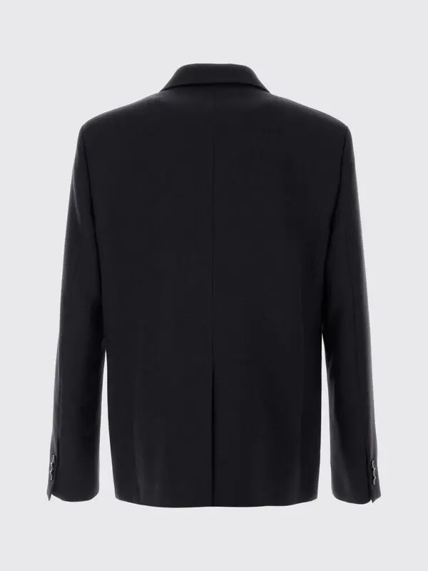 Loewe Wool Jacket With Embroidered Logo - Blue