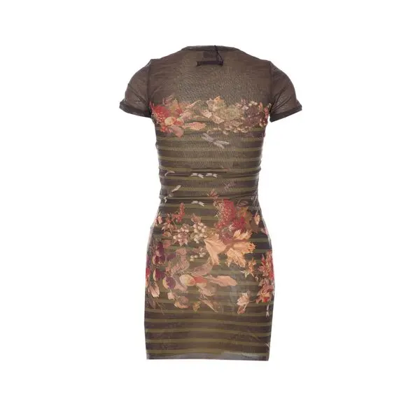 JEAN PAUL GAULTIER Floral Print Short Sleeve Dress