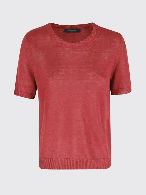 Max Mara Short Sleeve Knit - Red