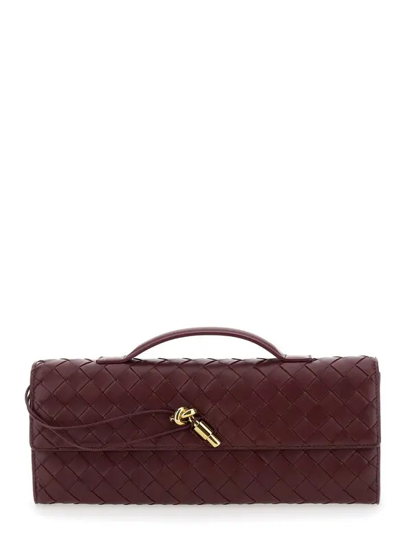 Bottega Veneta Andiamo Clutch With Handle And Intreccio Motif - Multicolor