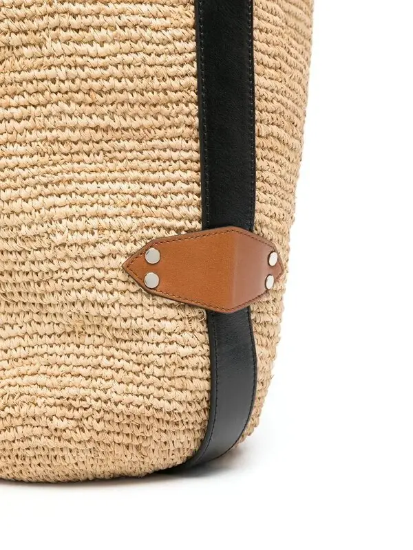 Isabel Marant Étoile Bayia Raffia Bucket Bag