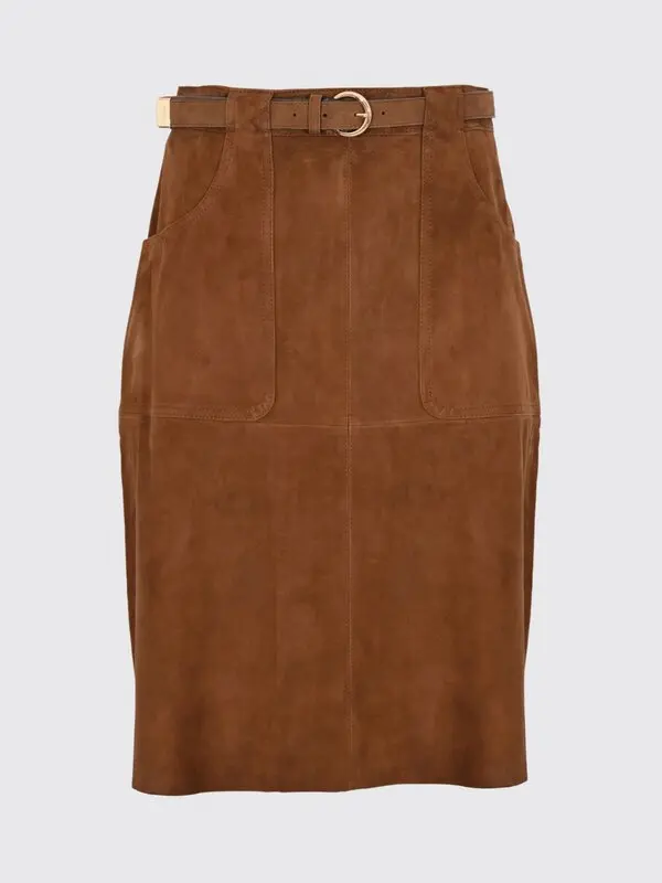 Max Mara Suede Belted Skirt