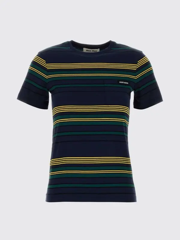 Miu Miu Striped Cotton T-shirt