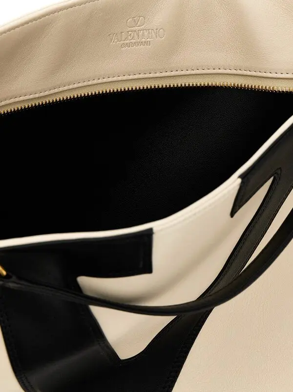 Valentino Garavani Viva Superstar" Grande Nappa Leather Shopping Bag - Multicolor