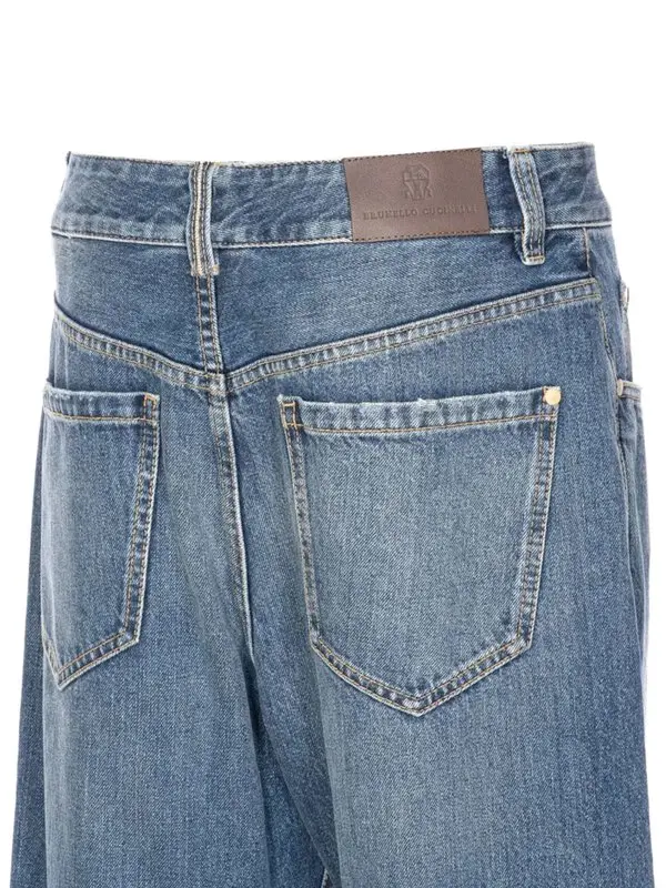 Brunello Cucinelli Wide Leg Jeans - Blue