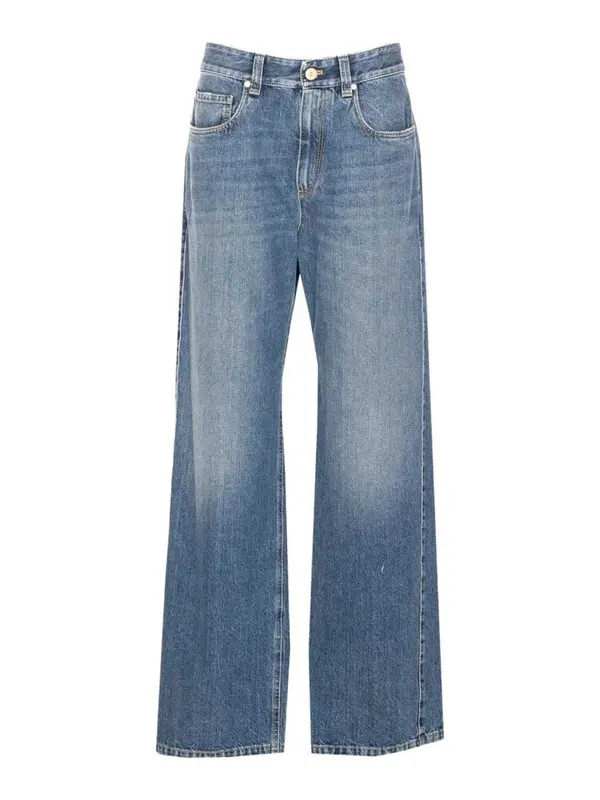 Brunello Cucinelli Wide Leg Jeans - Blue